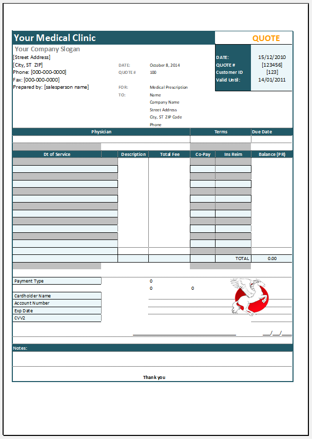 Medical Quotation Template