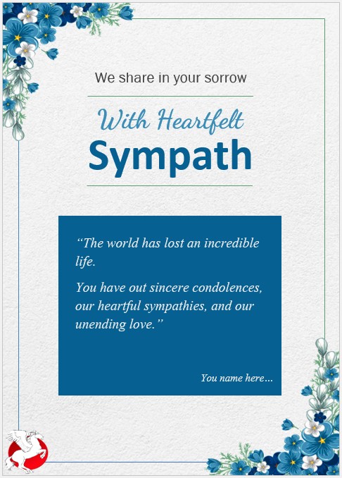 Sympathy Card Template