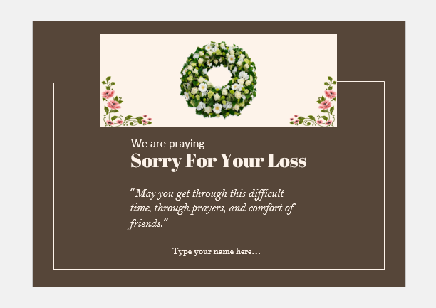 Sympathy Card Template