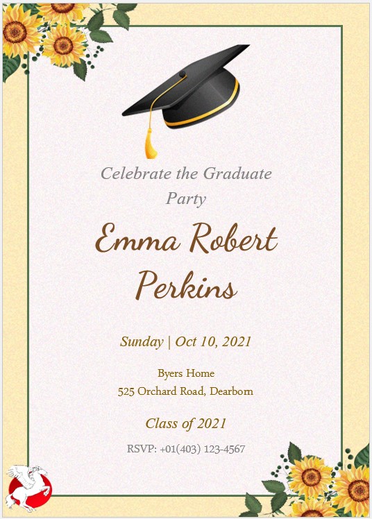 Graduation Invitation Card Template