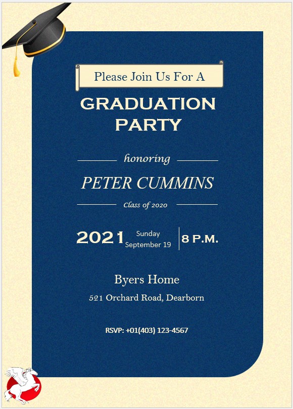 College Graduation Invitation Template